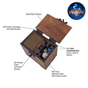 MTG Deck Box, Solid Walnut Wood, Handmade Magic the Gathering EDH ...