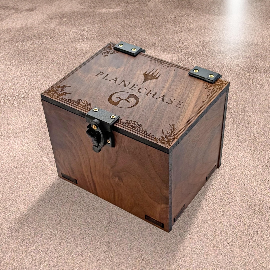 Planechase Deck Box, Oversize Plane Cards, Magic the Gathering, Walnut ...