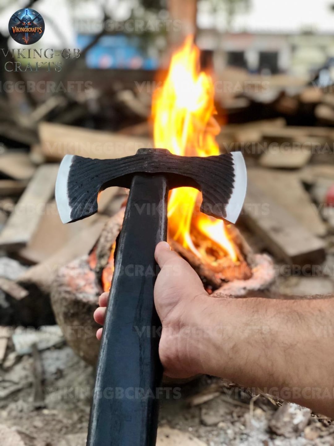 Double Blade Axe, Viking Double Sided Axe, Hand Forged Double Bit Axe ...