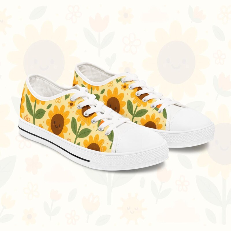 Sunflower Sneakers - Etsy