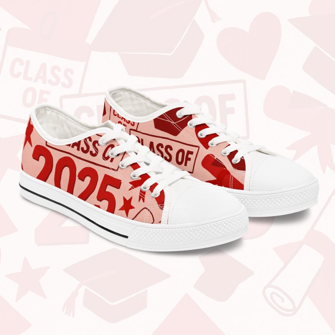 Class of 2025 Sneakers, Aesthetic Graduation Shoes for Women, Senior ...