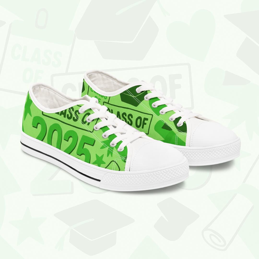 Class of 2025 Sneakers, Aesthetic Graduation Shoes for Women, Senior ...