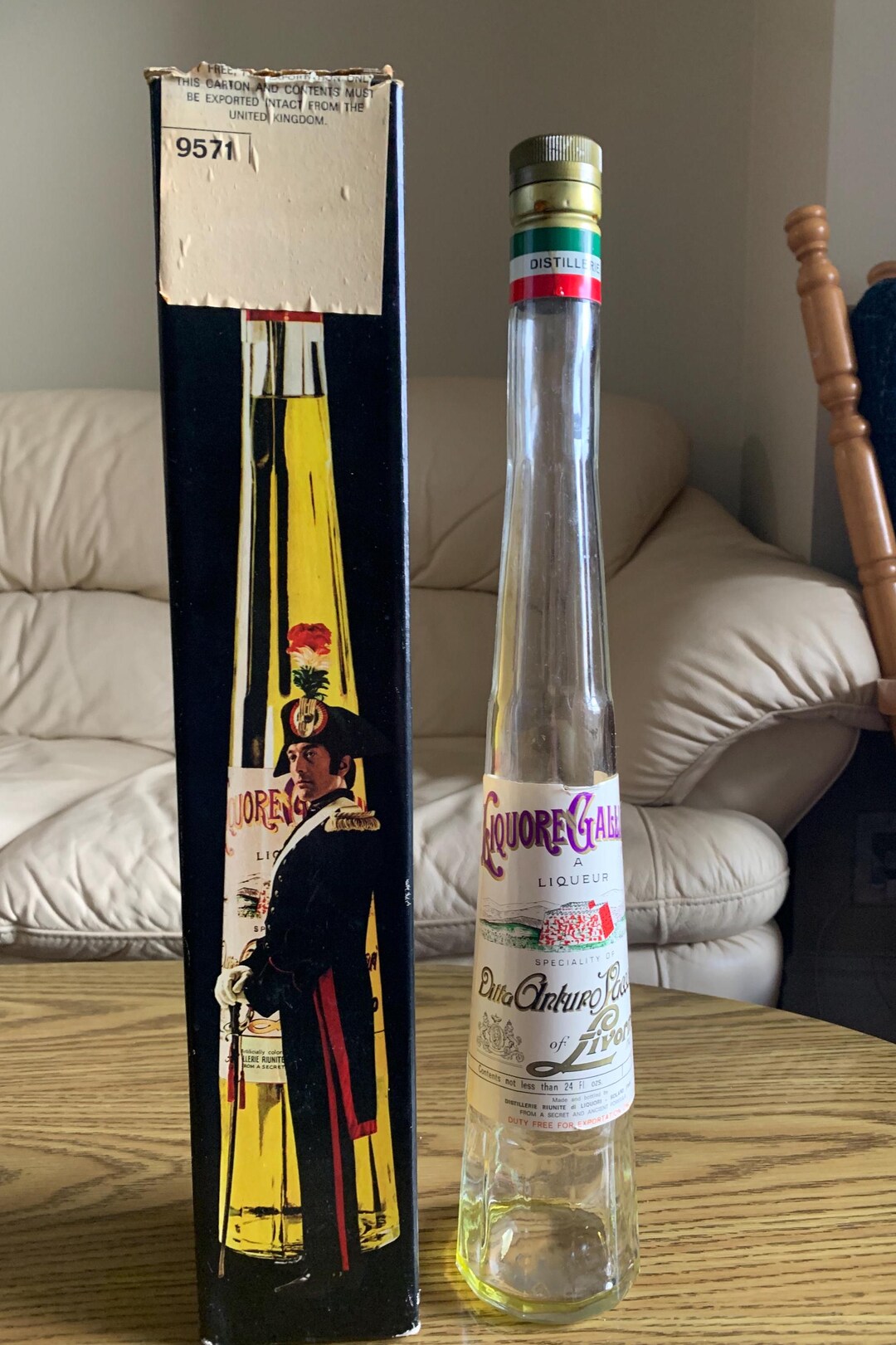 Vintage Liquore Galliano Liqueur Empty Bottle Italy 17” Tall W ...