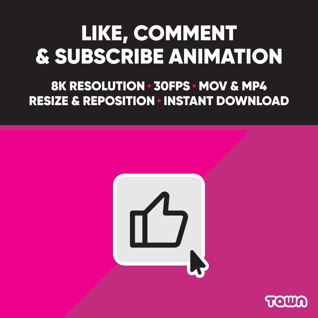 Like, Comment & Subscribe Animation for Youtube and Video Content ...