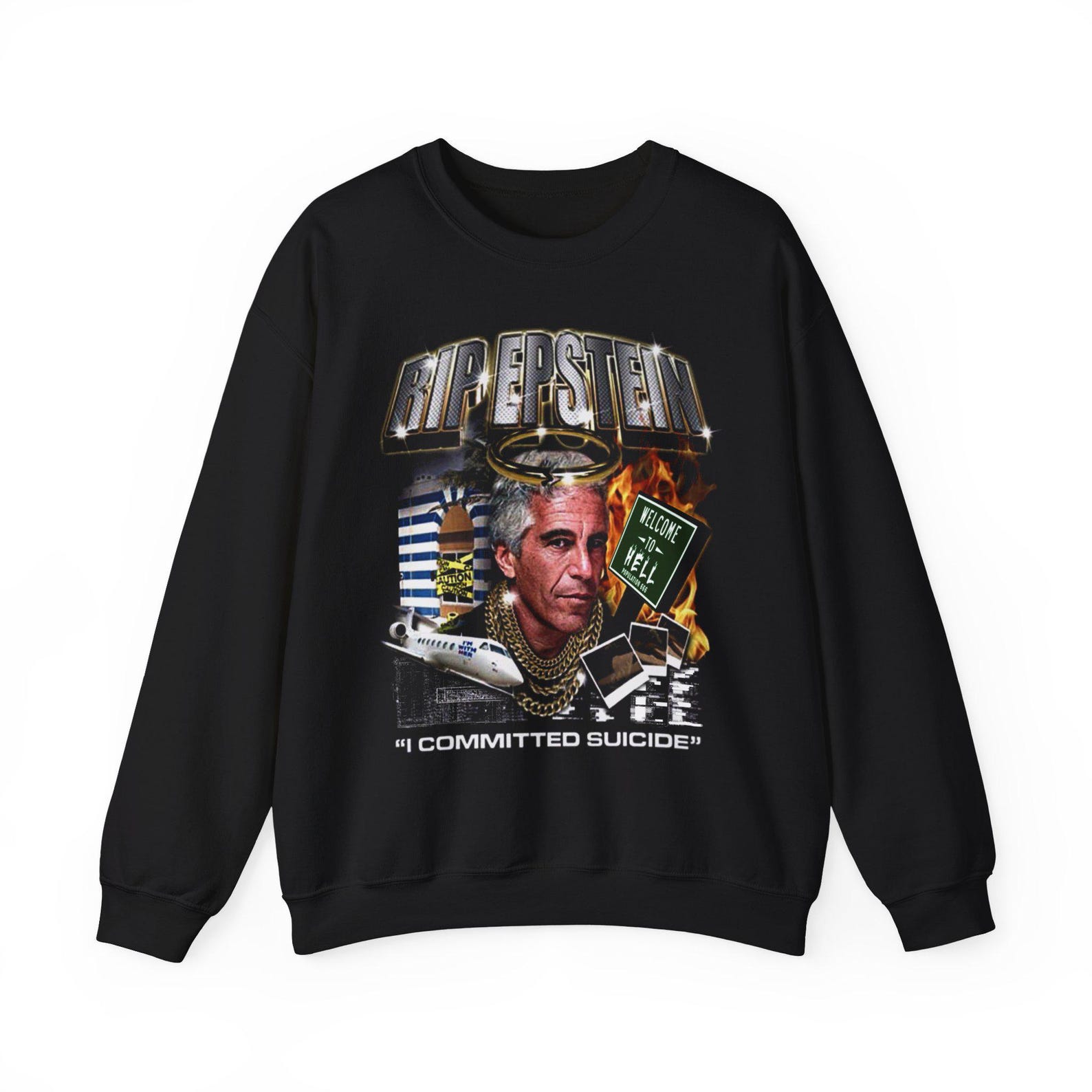 RIP EPSTEIN - Ironic 4chan Tiktok Indie Sweatshirt, Cozy Sam Hyde ...