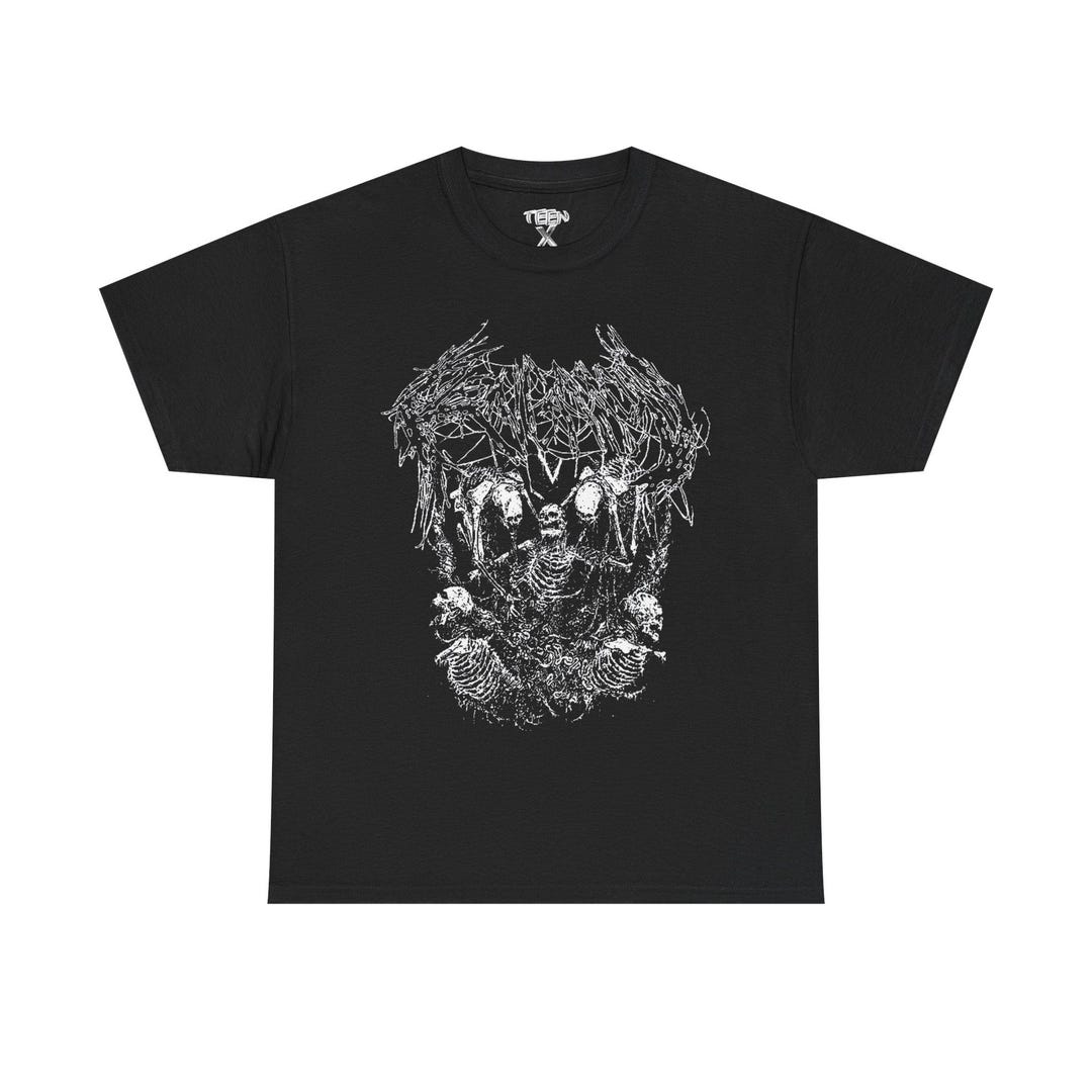 Ken Carson Black Metal Logo Tee: Skulls Opium Y2K Graphic - Etsy