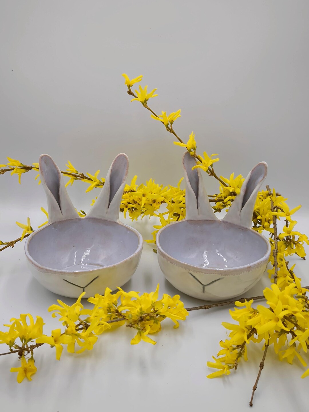Easter Bunny Bowl With Bunny Ears. Ceramic Bowl With Ears Made by Hand ...