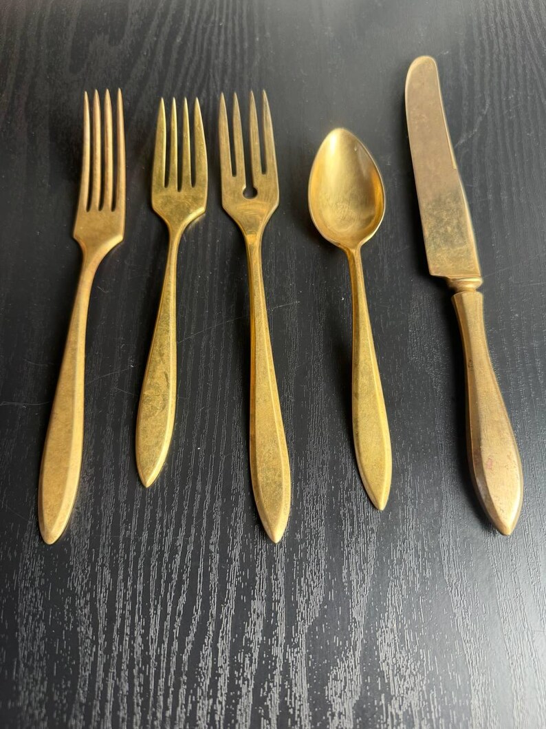 Vintage Dirilyte Regal Spoons - Dirigold Serving - Bronze Alloy ...