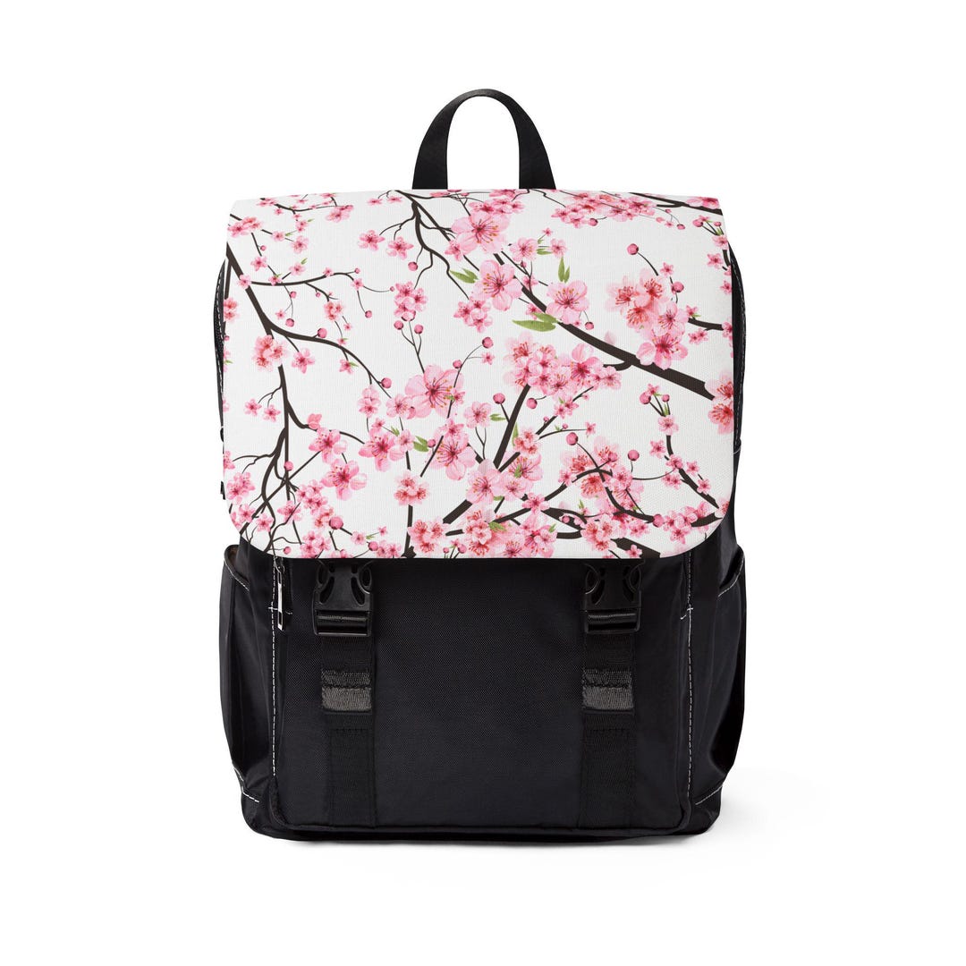Pink Cherry Blossom Branches Backpack | Floral School Bag - Etsy