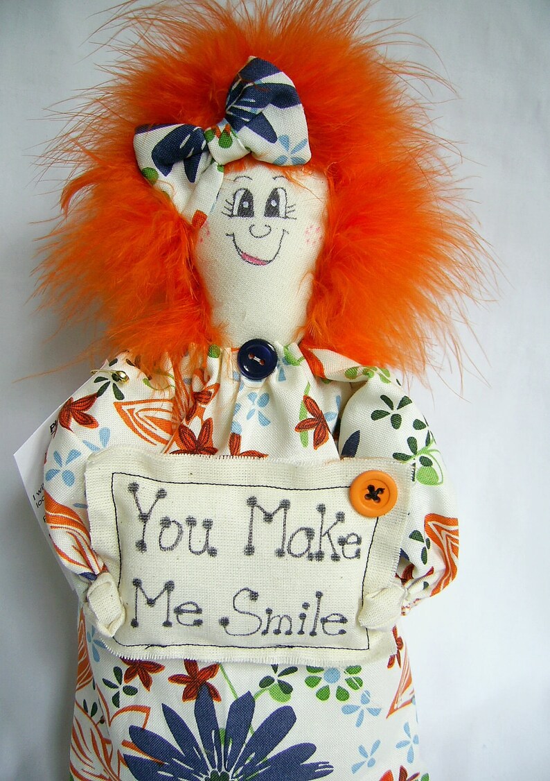 You Make Me Smile Doll Paige Pinhead Happy Facetm Doll - Etsy