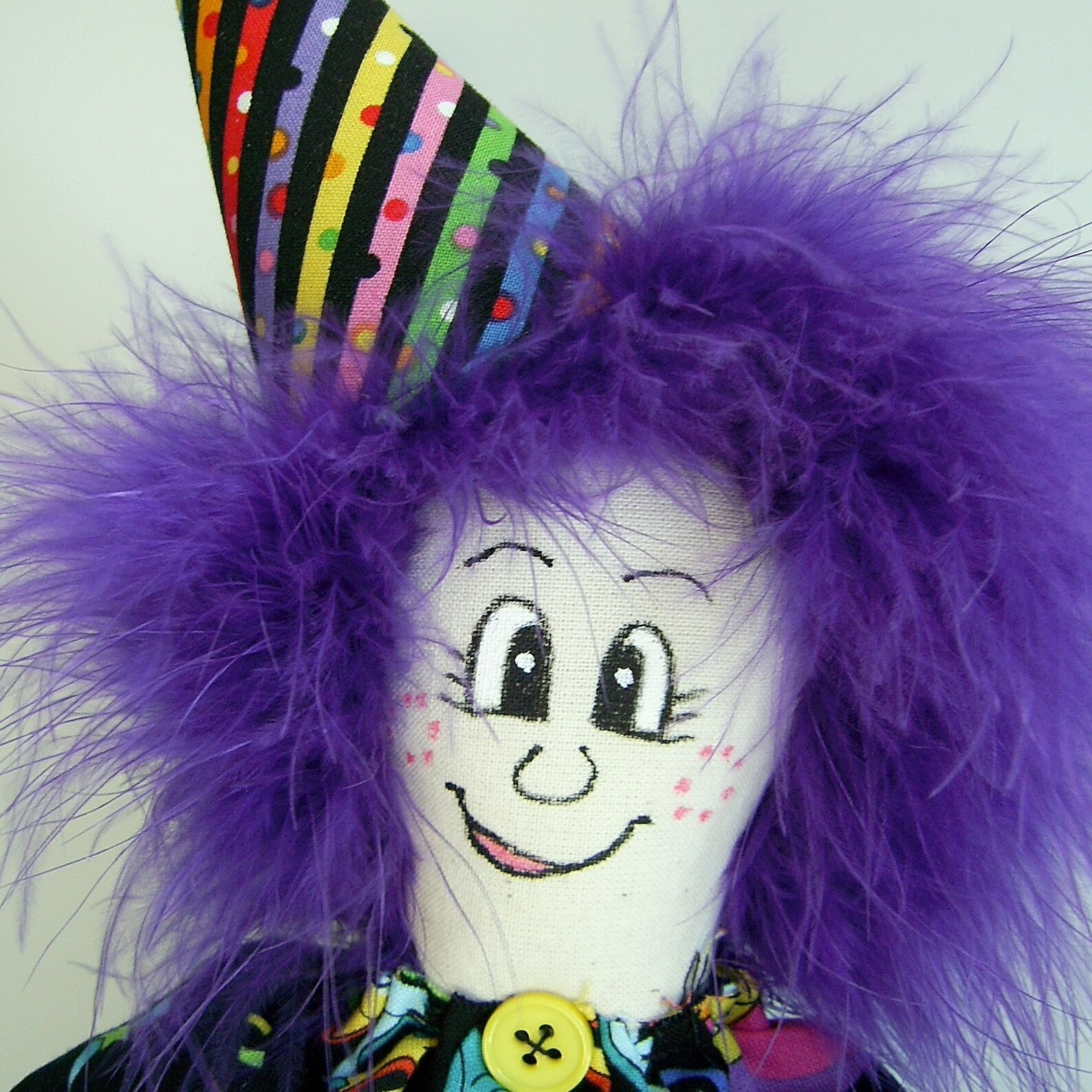 Happy Birthday Cloth Doll Decoration Pinhead Happy Face (TM) - Etsy