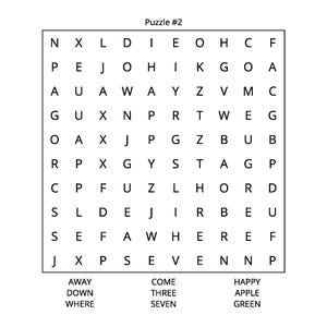 Printable Kindergarten-grade 2 Vocabulary Word Search Book, Kids ...