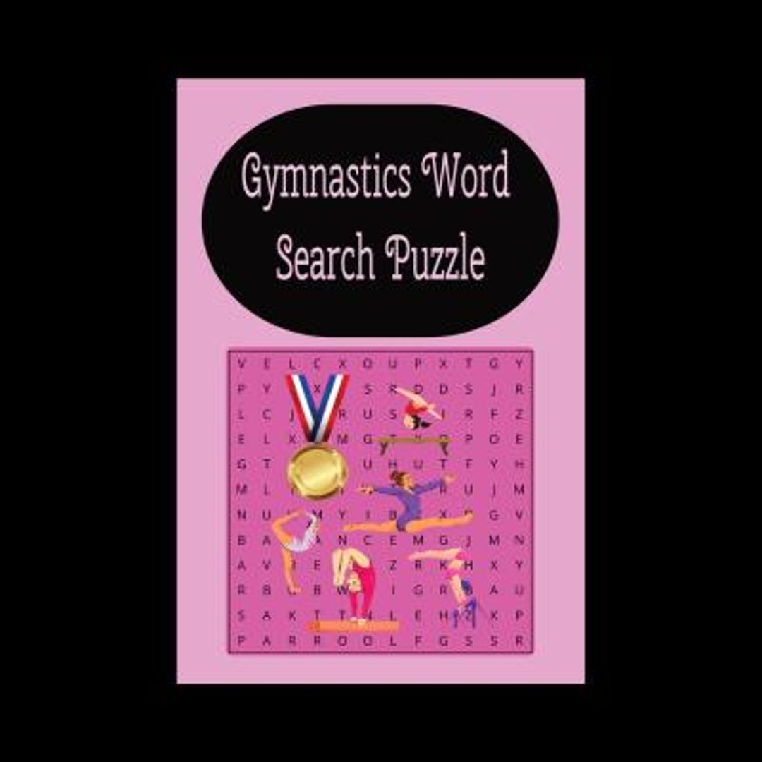 Gymnastics Word Search Puzzle Book, Downloadable, Printable, 55 Puzzles ...