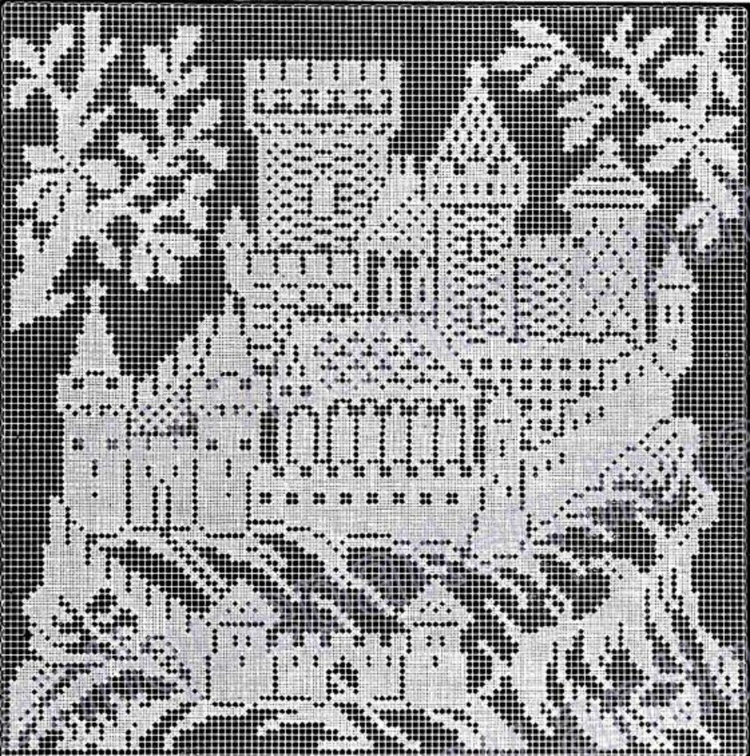 Ancient Castle Crochet Pattern - Filet and Tapestry Crochet - Chart ...