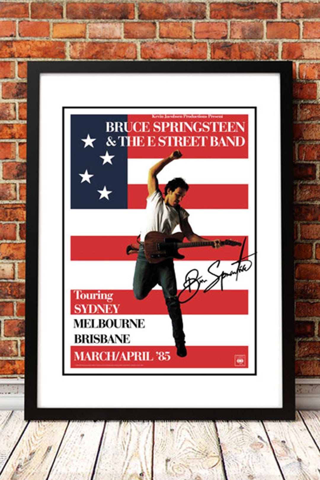 FRAMED Bruce Springsteen 'born in the USA' Signed Australian Tour Print ...