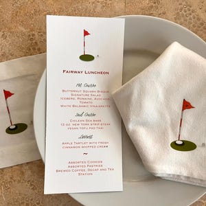 Personalized Golf Event Menu: 18th Tee Design, Elegant Dinner - Etsy