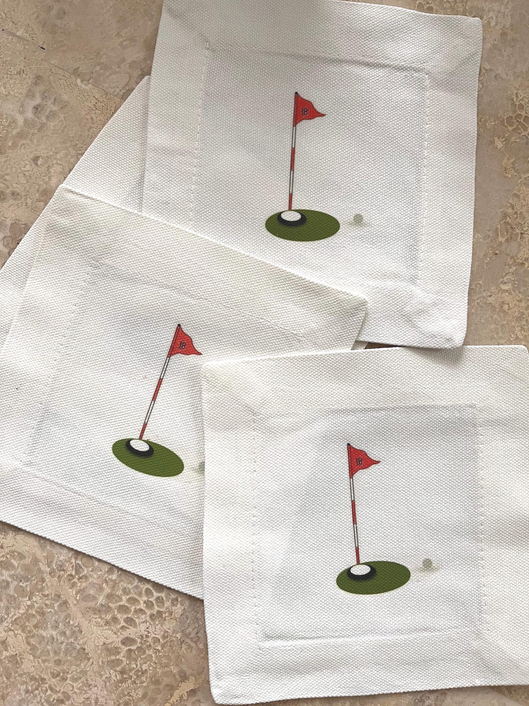 Golf 18TH Tee Fabric Cocktail Party Napkins - Etsy