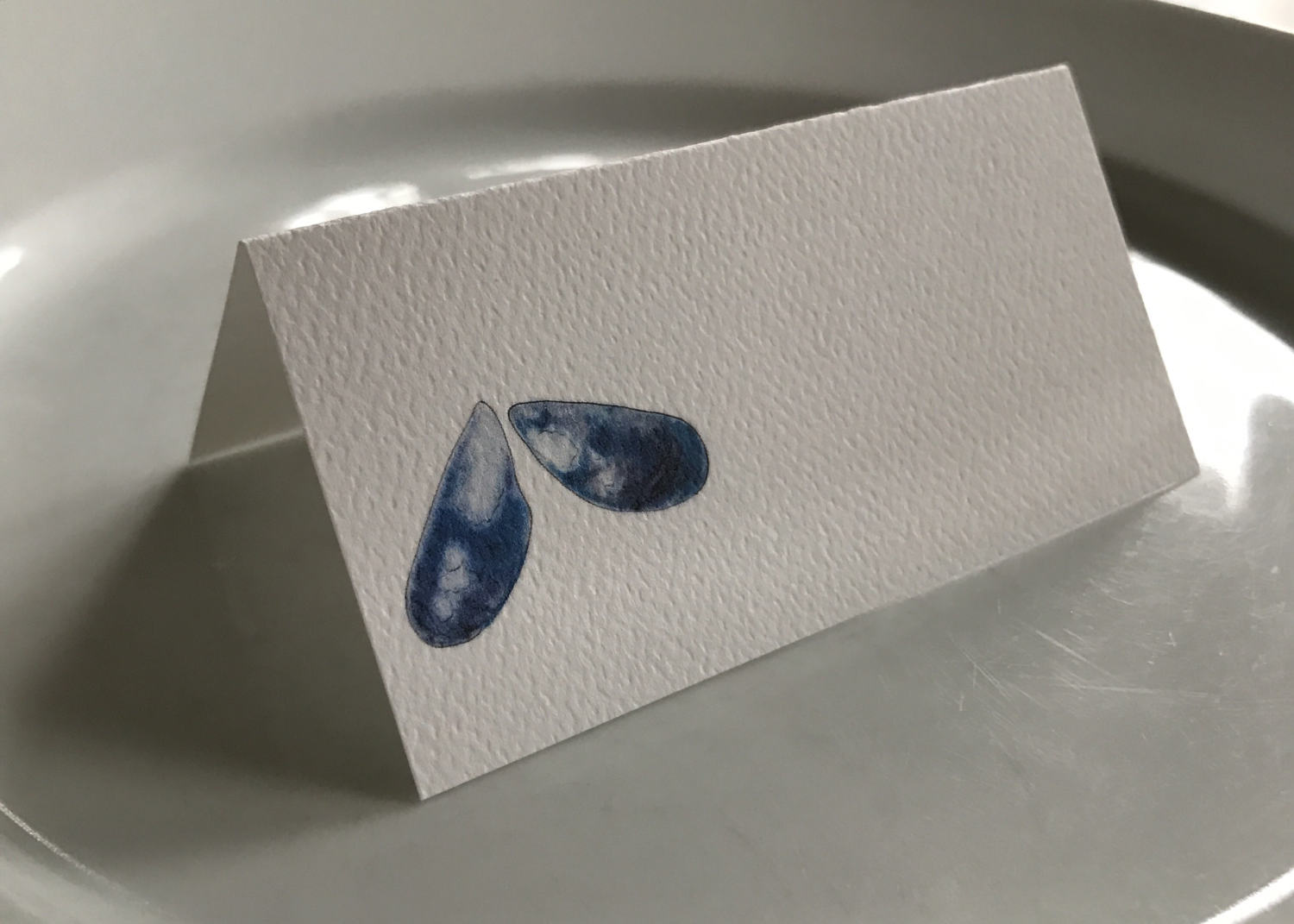 Mussel Shells, Place Cards, Tented Cards, Mussel Art Seating Cards ...