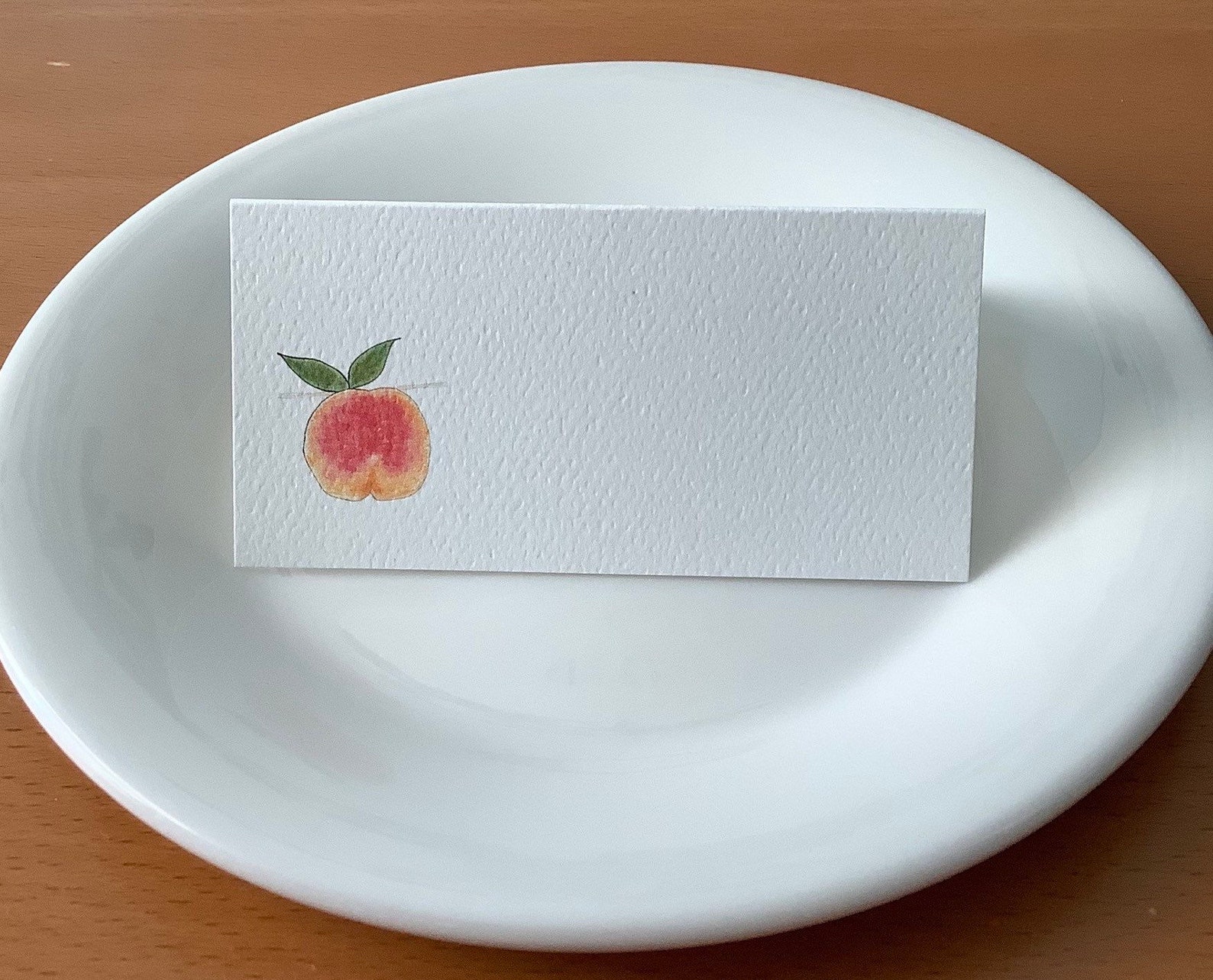 Peach Place Cards, Personalized Seating, Blank Name Cards, Wedding ...