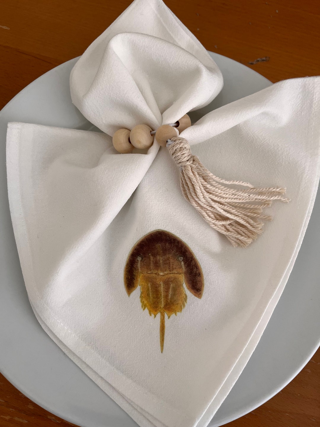 Horseshoe Crab Napkins, Flour Sack,cotton, Artistic Home, Beach House ...