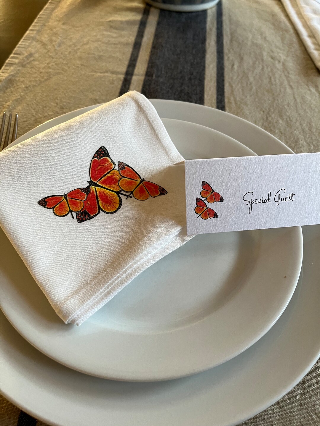 Butterfly Name Cards, Monarch Butterfly Seating Cards, Event, Garden ...