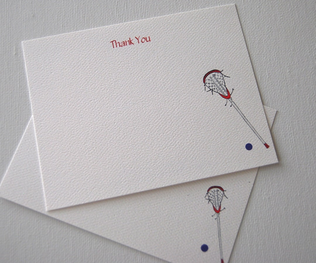 Lacrosse Stick Thank You Notes, Felt Paper, Coach Gift - Etsy