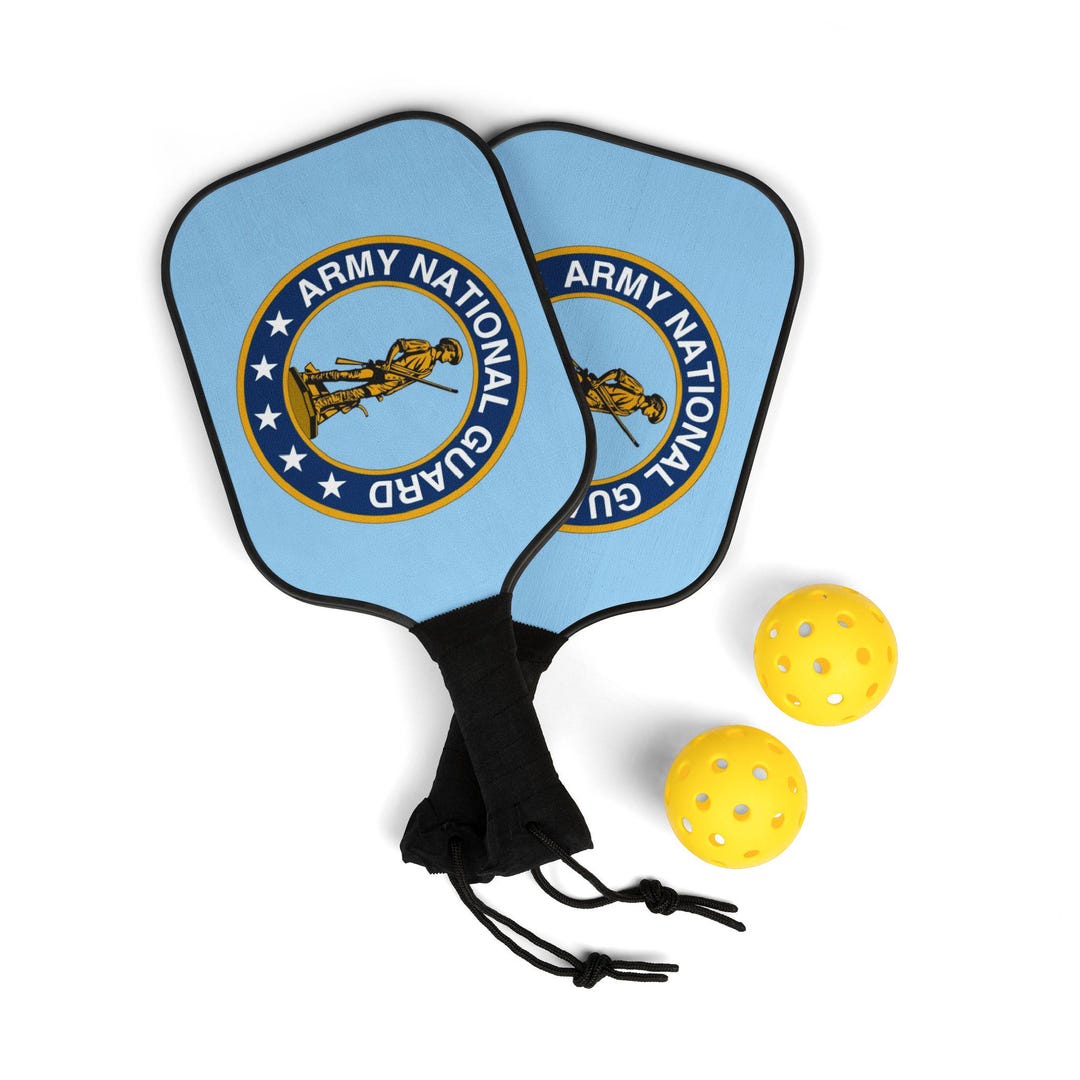 Army National Guard Emblem Pickleball Paddle Set | Pickleball Kit - Etsy
