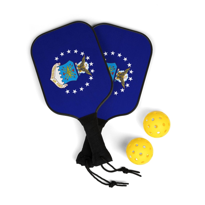 US Air Force Flag Pickleball Paddle Set | Wood Paddles, Carry Bag - Etsy