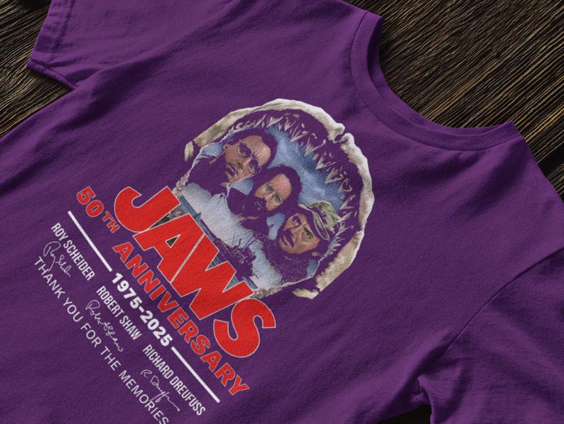 Jaws 1975 Quint Martin Brody and Matt Hooper Shirts, Classic Movie ...
