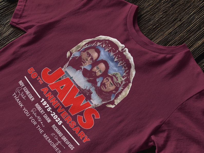 Jaws 1975 Quint Martin Brody and Matt Hooper Shirts, Classic Movie ...