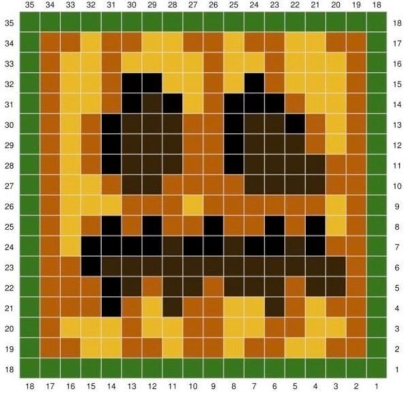 30+ Minecraft Crochet Patterns for Tapestry and Pixel Art. Bee, Cow ...