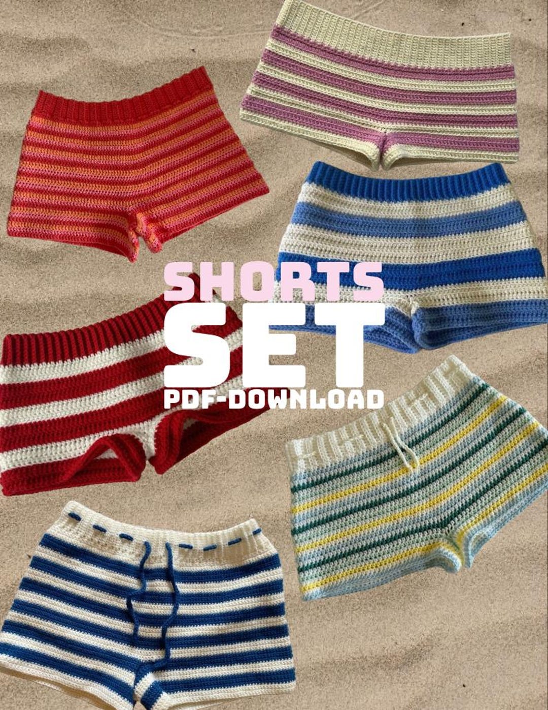 Crochet Shorts Pattern, Pants, Summer Pants, Pdf Download, No Sew, Pattern Knit, Style, Summer ...