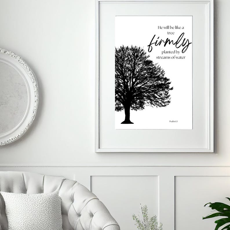 Psalm 1:3 Wall Art | Like a Tree Planted by Water | Scripture Printable ...