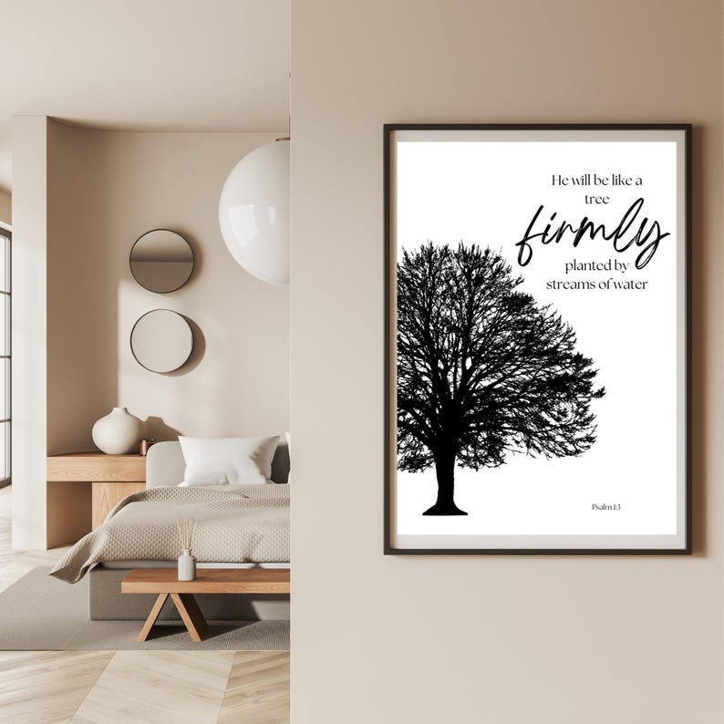 Psalm 1:3 Wall Art | Like a Tree Planted by Water | Scripture Printable ...