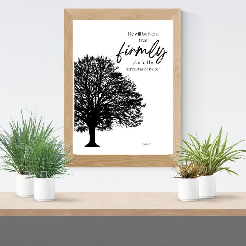 Psalm 1:3 Wall Art | Like a Tree Planted by Water | Scripture Printable ...