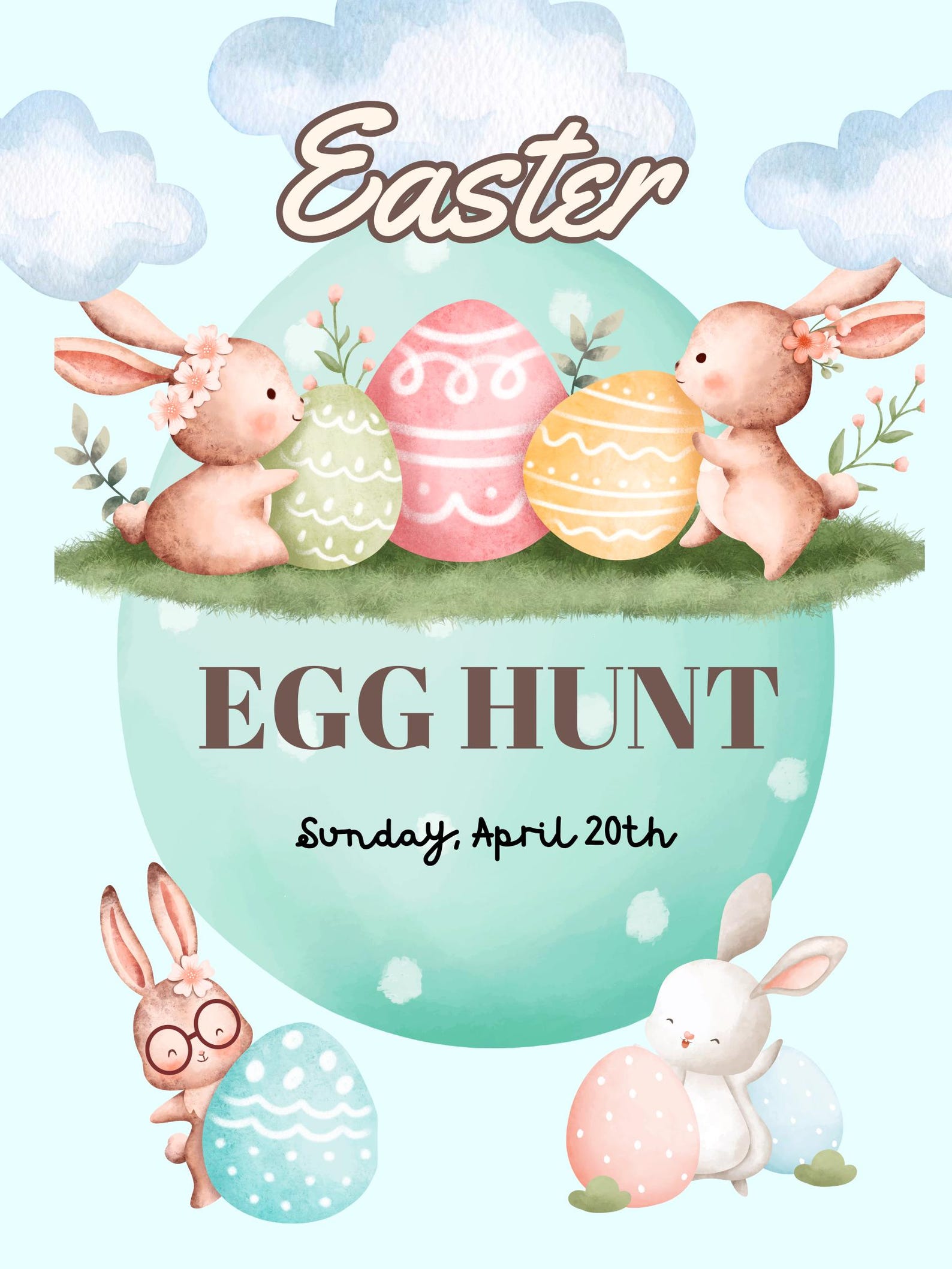 Digital Printable for Easter Egg Hunt Sunday, April 20th - Etsy