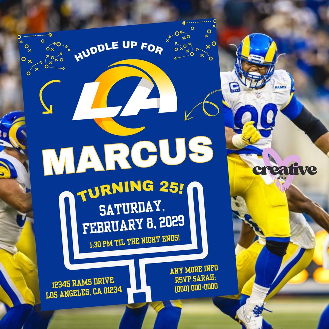 Rams Editable Invitation - Etsy