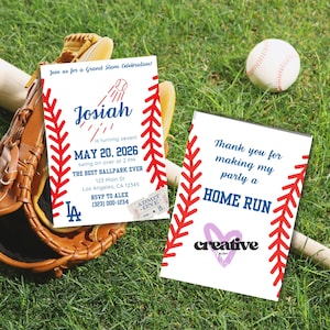 Dodgers Editable Invitation - Etsy