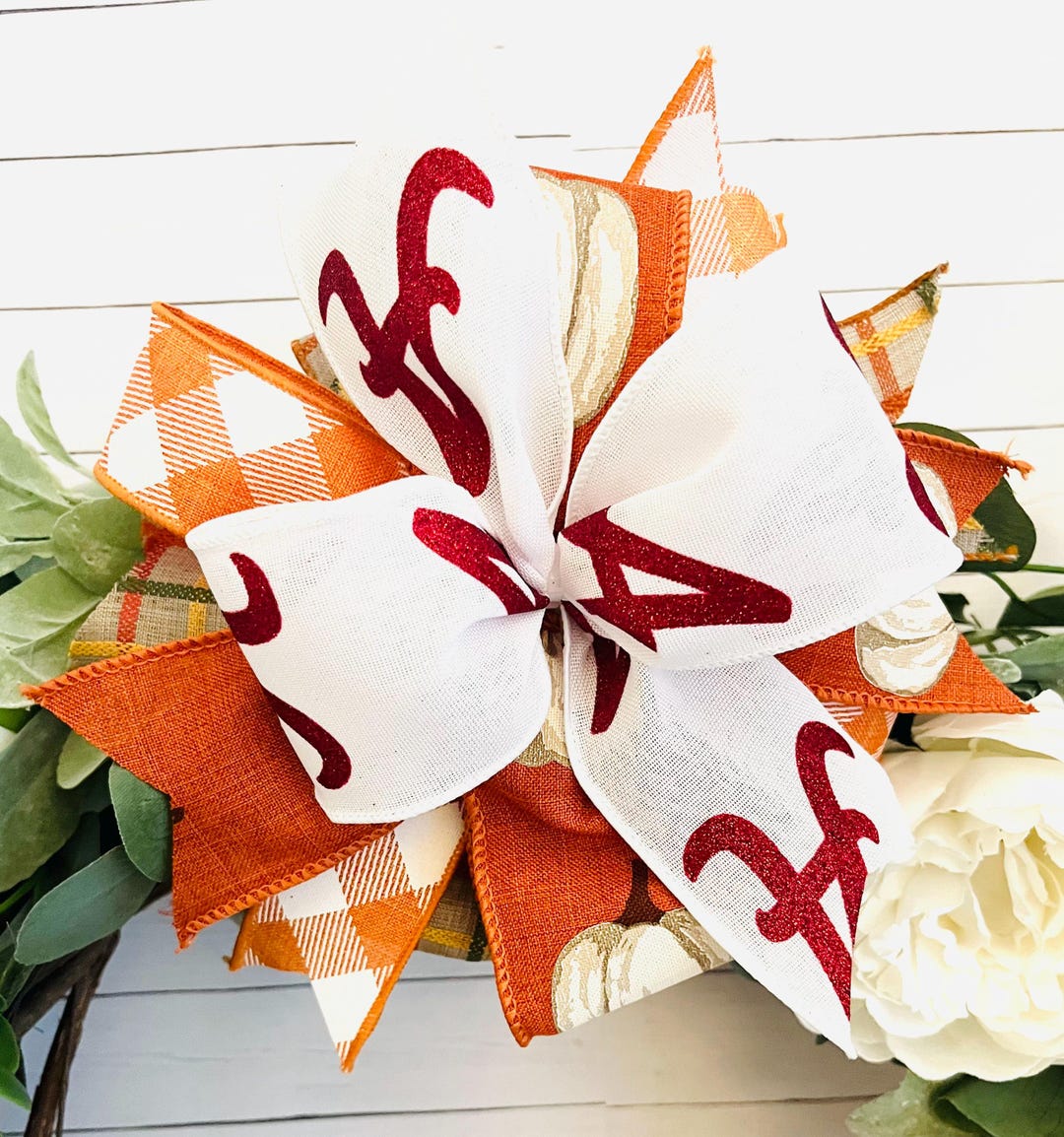 Handmade Team Spirit Bow: Bama, Ole Miss, LSU, Georgia, Tennessee - Etsy
