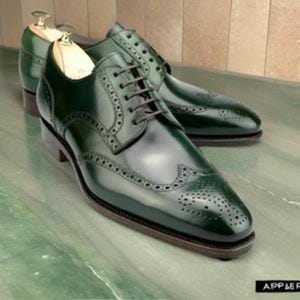 Handmade Green Wingtip Brogue Shoes for Men - Etsy
