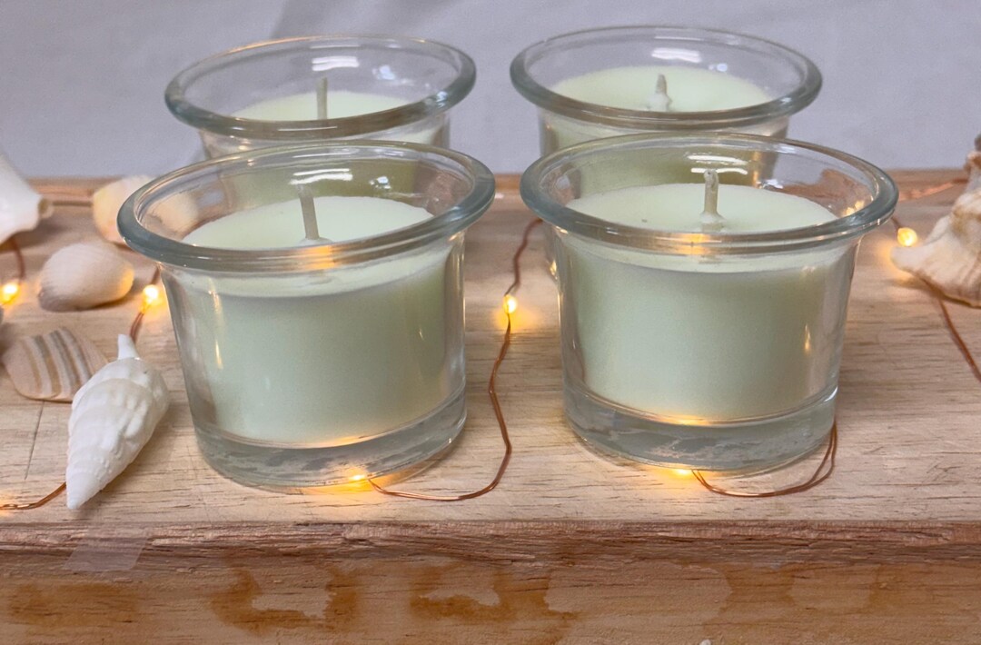 Eucalyptus Scented 2.8 Oz Large Tea Light Candle 4 Pack. Hand Poured - Etsy