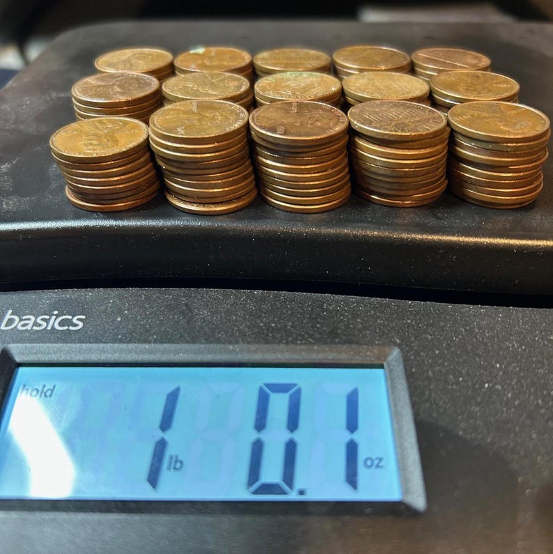 1 Lb of Copper Pennies 1959-1982 Approx 148 Count Lincoln Cent - Etsy