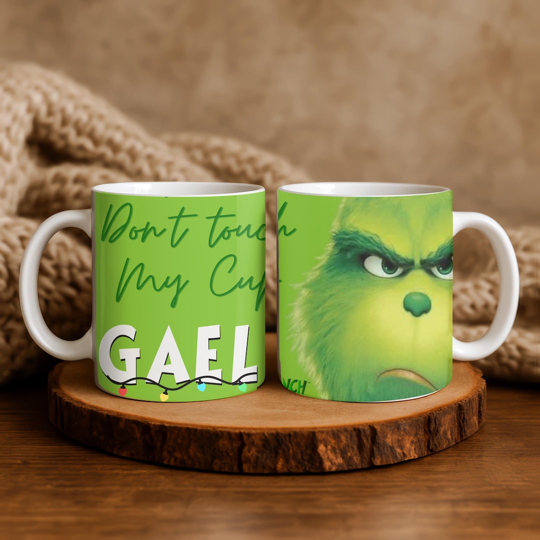 Personalized Grinch Coffee Cup, Funny Holiday Mug Gift, Xmas Hot Cocoa ...