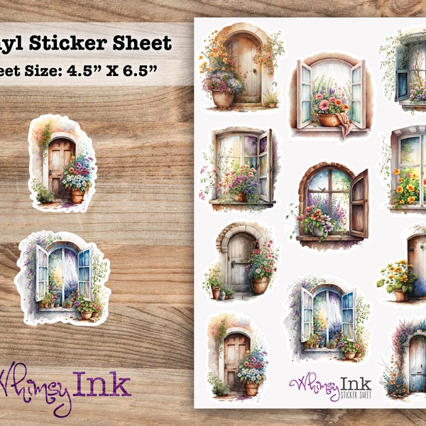 Floral Window Sticker - Etsy