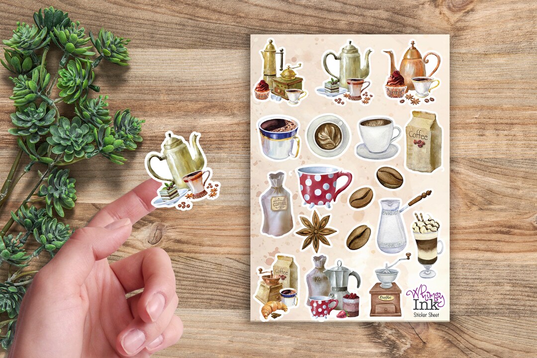 Coffee Bar Vinyl Sticker Sheet Great for Planners, Journaling ...
