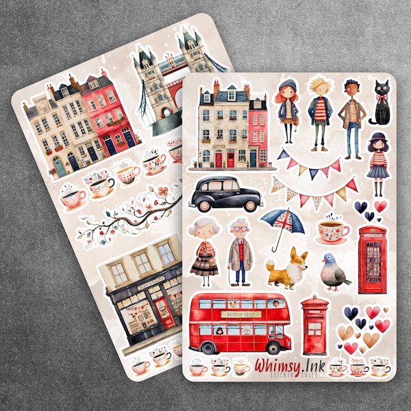 London Stickers - Etsy