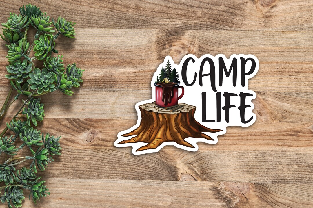 Camp Life Waterproof Vinyl Decal Sticker | Car Decal, Window Decal ...