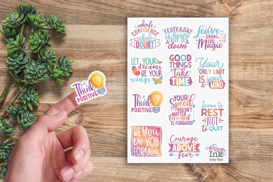 Inspirational Quotes Sticker Sheet | Great for Planners, Journaling ...