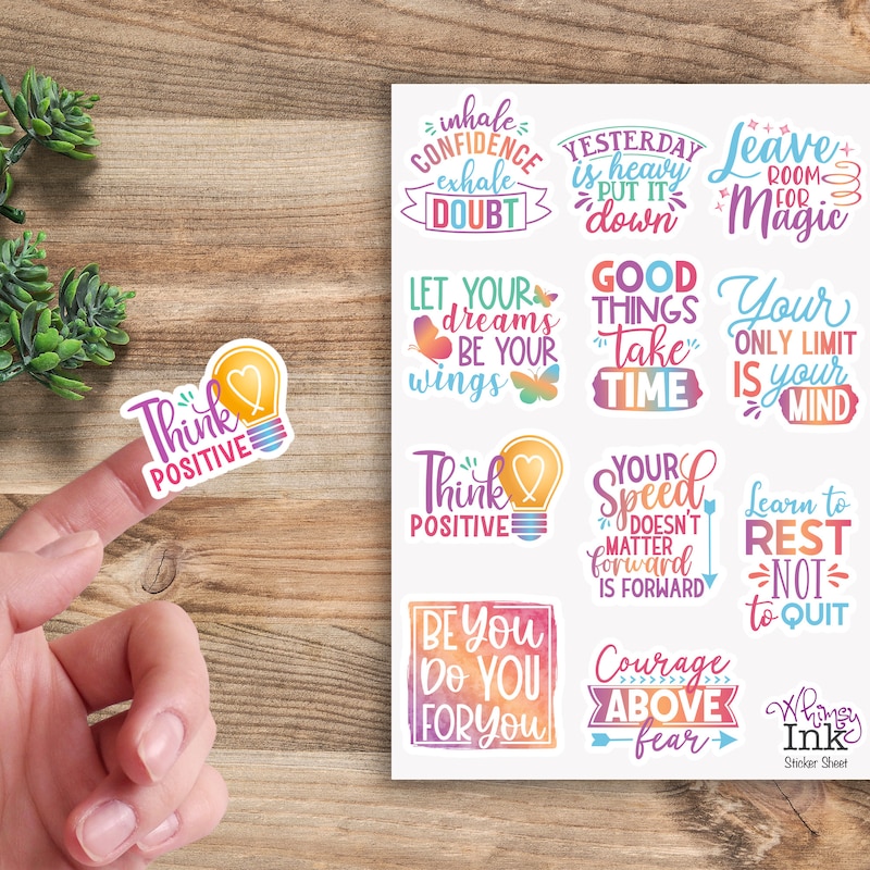 Inspirational Quotes Stickers - Etsy