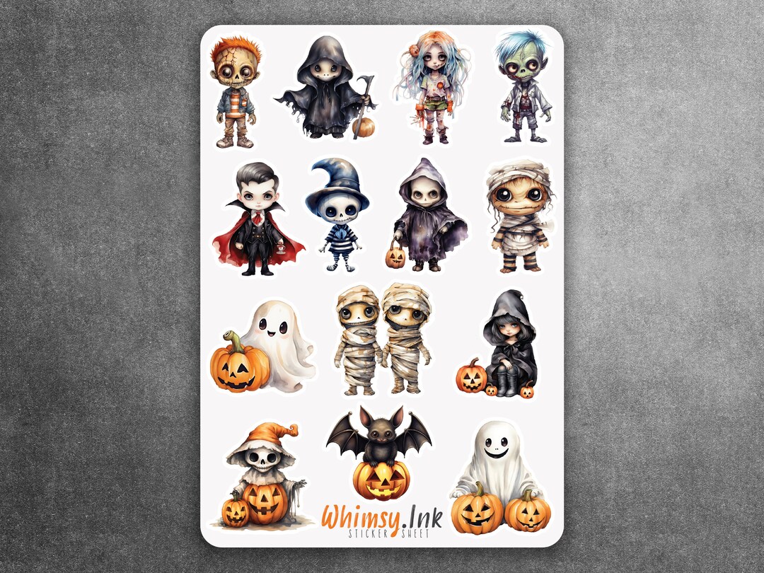 Spooky Squad Vinyl Sticker Sheet | Great for Planners, Journaling ...